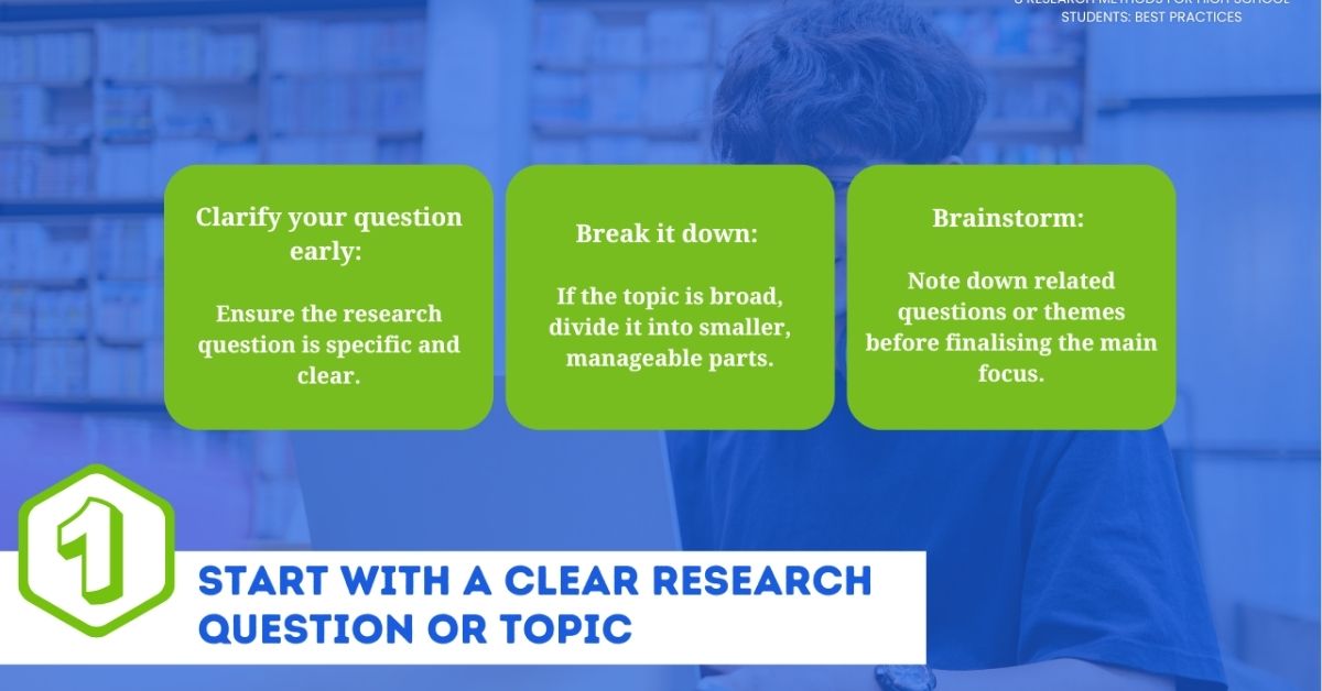 Research Methods for High School Students: Best Practices